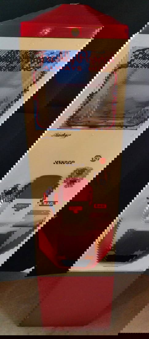 Early Hawkeye 10 Cent Coin-op Popcorn Vending Machine Auction