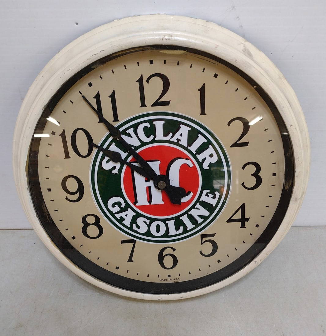 Sinclair Gasoline Dc Advertising Clock Auction