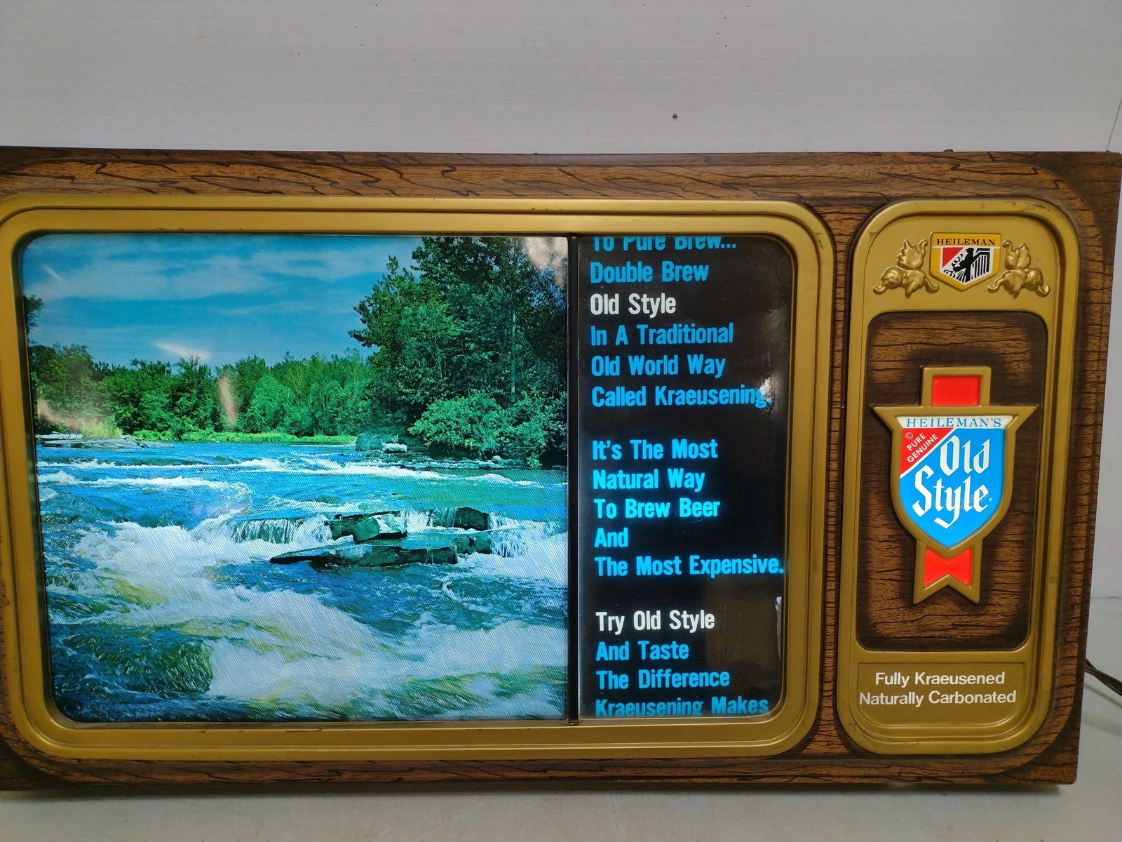 Lighted Old Style Advertising Sign Auction