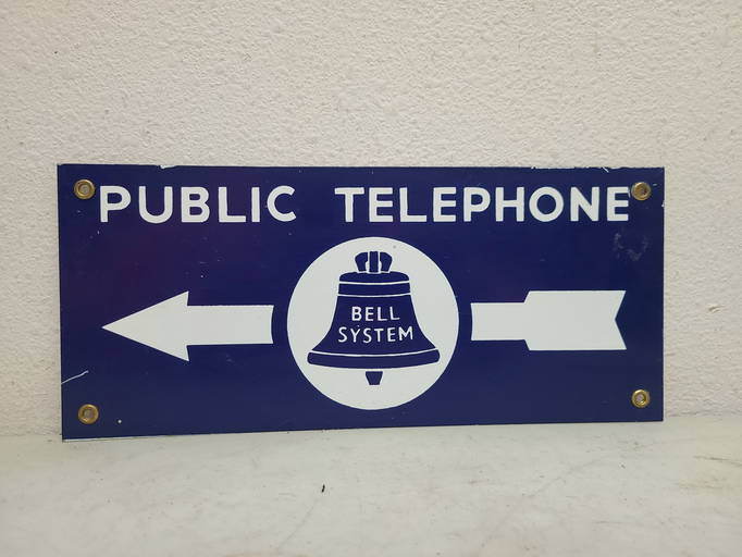 Ssp Bell Systems Public Telephone Sign