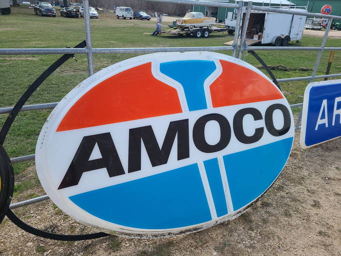 Ss, Amoco, Plastic Sign