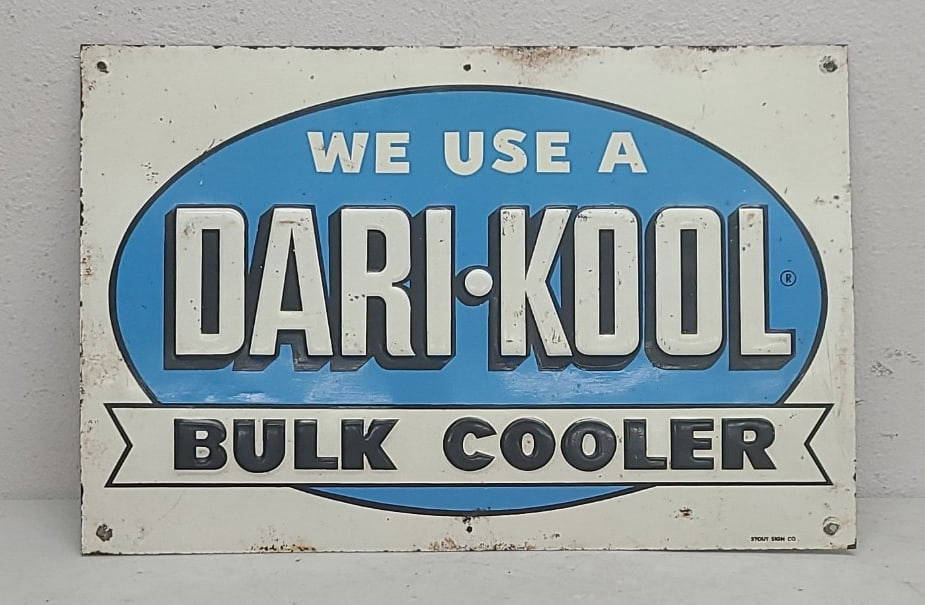 Sst Embossed, Dari Kool Bulk Cooler Sign Auction