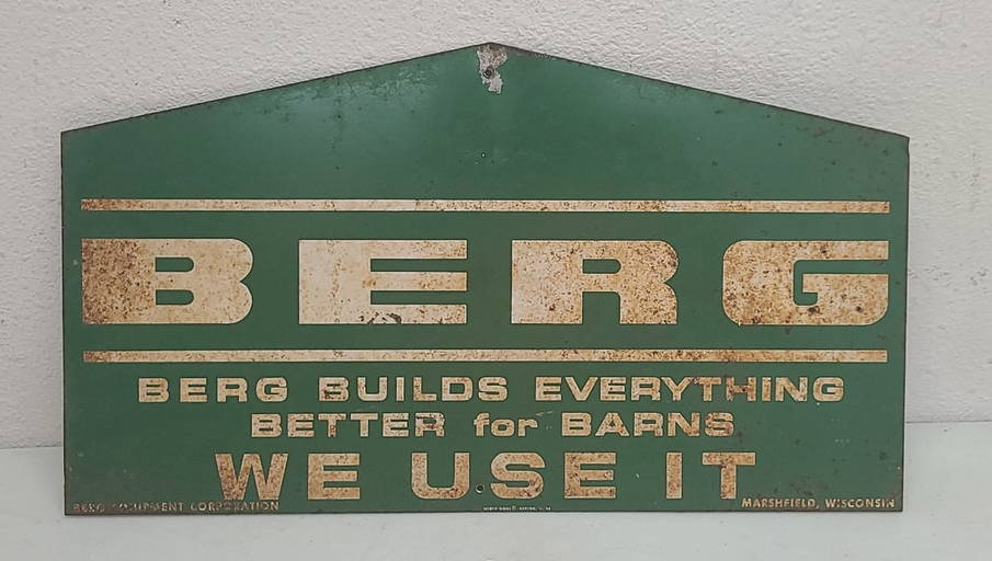 Ss Metal, Berg, Barns Equipment Sign