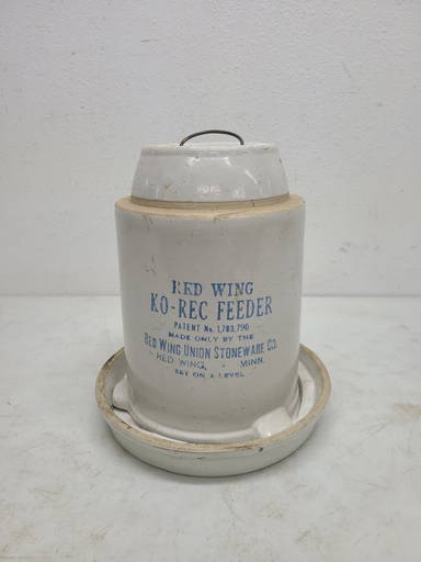 Red Wing Stoneware Chicken Feeder
