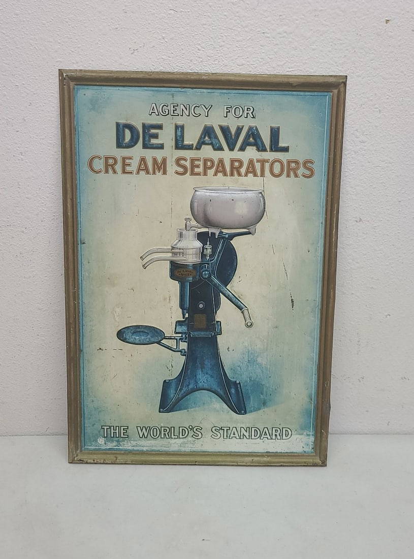 Sst Embossed, De Laval Cream Separators Sign Auction