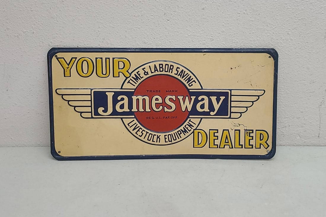 Sst Embossed, Jamesway Dealer Sign Auction
