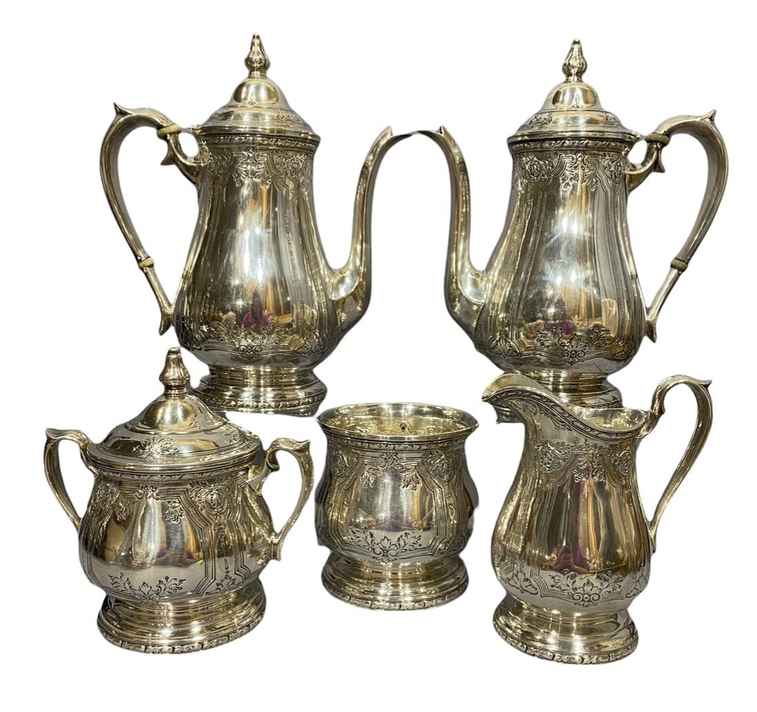 Navarre 5 Pc Tea Set Sterling Silver Auction