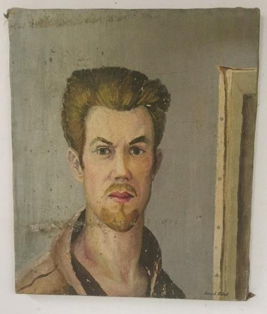 Joseph Pollet Self Portrait, Circa 1940's, Measures 24"