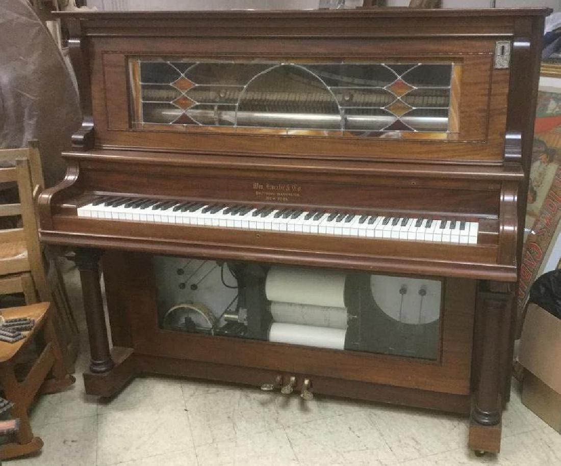Wm. Knabe & Co Upright Player Piano, Mahogany, Coin