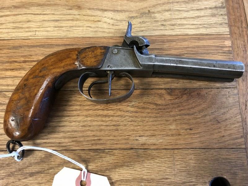 Unknown Double Barrel Black Powder Pistol, From Estate