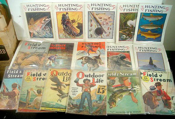 16 Early Hunting And Fishing Magazines Including Field