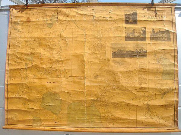 1899 Roll Down Map Salisbury Litchfield Ct By The I