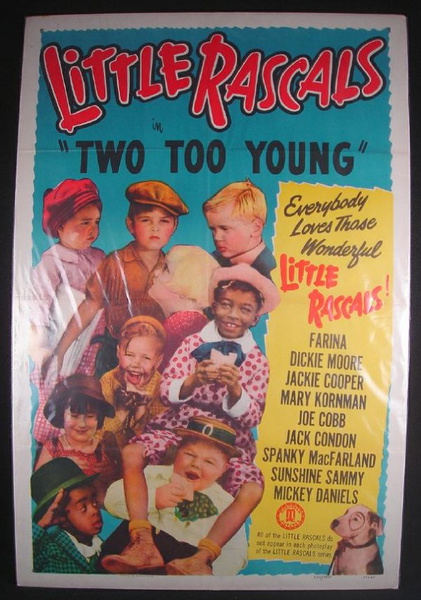Poster Little Rascals Two Too Young 1950 Re Relea