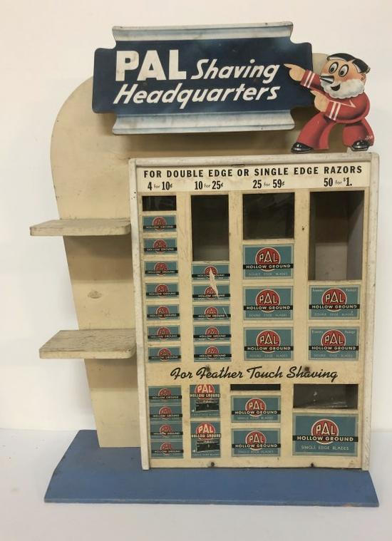 PAL SHAVING HEADQUARTERS COUNTERTOP DISPLAY FOR RAZOR (#0084) on Aug 20 ...
