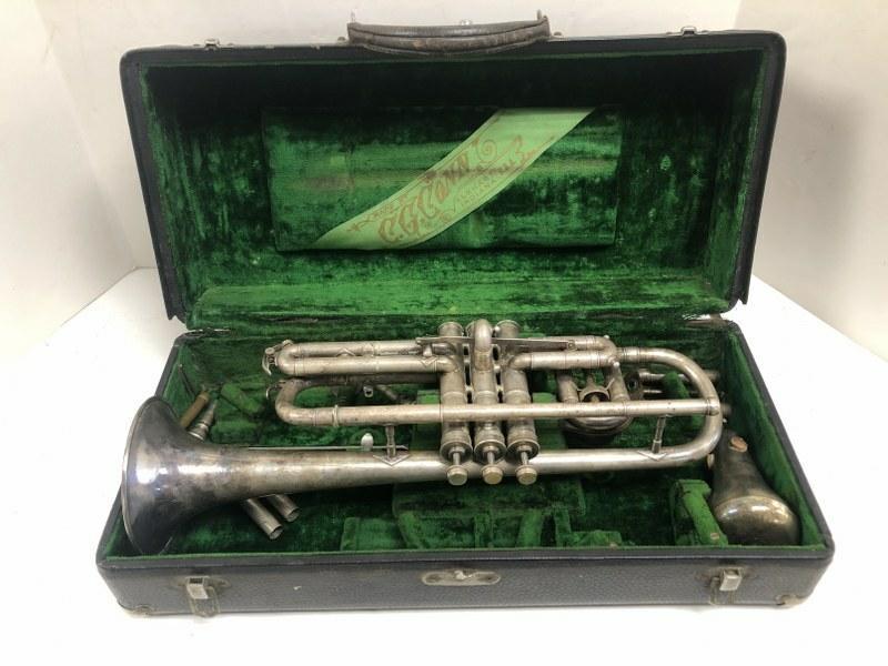 Old C G Conn Trumpet In Original Case, From Local