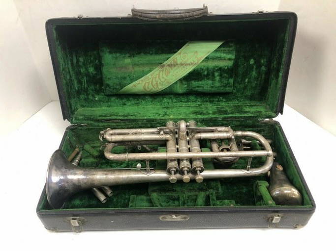 Old C G Conn Trumpet In Original Case, From Local