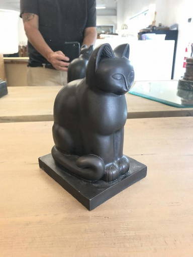 Paul Fiene ( 1899-1949 ) bronze stylized cat, number 10 of 50. Fine ...