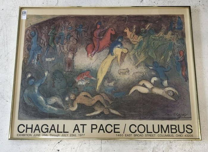 Chagall At Pace/columbus 1977 Exhibition Poster, Nice Estate Condition ...
