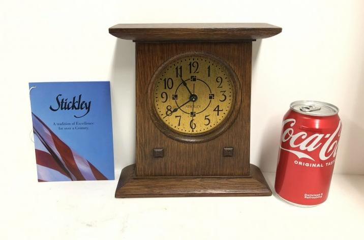 Stickley Contemporary Mission Oak Mantel Clock, Battery Operated, Fine ...
