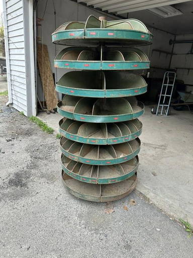 Old Hardware Store Revolving Bin Cabinet, Probably For Nails, In ...