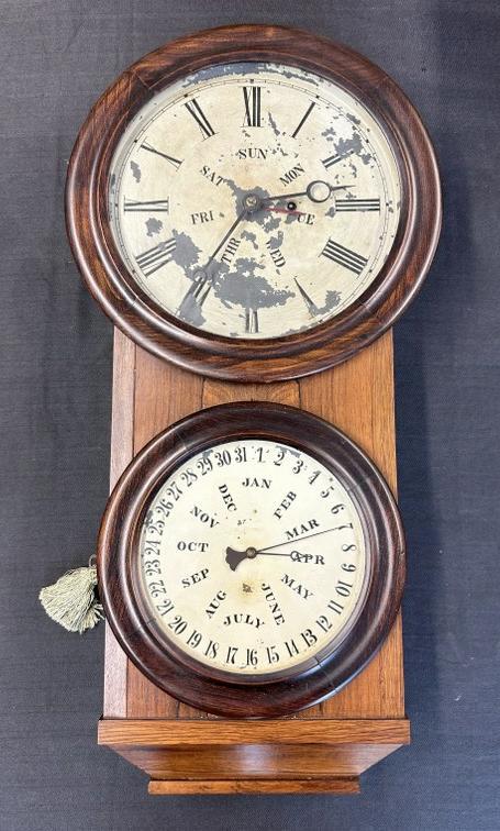 E. Burwell, Bristol, Ct. Lewis' Perpetual Calendar Wall Clock, Fresh ...
