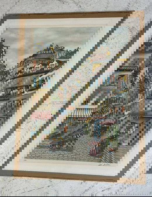 Ari Gradus (b 1943 Ny-israel ) Signed Ap Print Street Scene With ...
