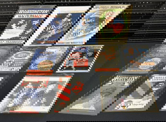 8 Vintage Baseball Programs, 2 Baseball Autograph Photos-gene Conley ...