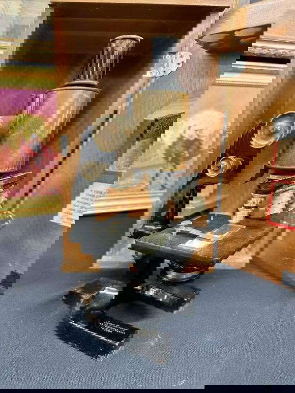 Spencer Microscope ( No. 83264 ) In Case, Was Her Husband's When He Was ...