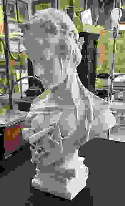 Wonderful Victorian Marble Sculpture Of Woman On Base Of Books ...