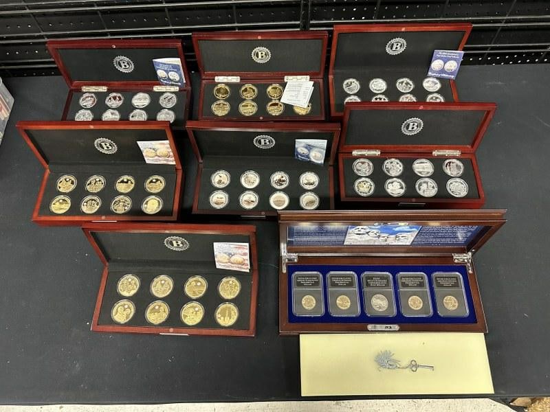 8 Coin Sets: 7 Bradford Exchange Including (2) 20th Anniversary ...