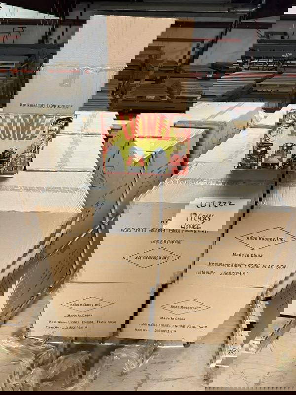 (17) Cases Lionel Trains Tin Embossed Signs, (42) In A Case, They ...