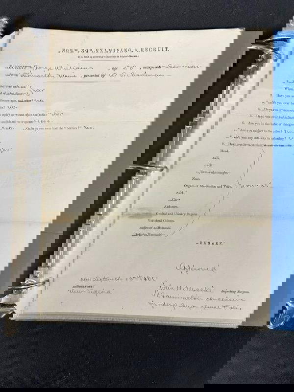 Binder With (17) Pages Of Civil War Letters & Documents, Also In Back ...