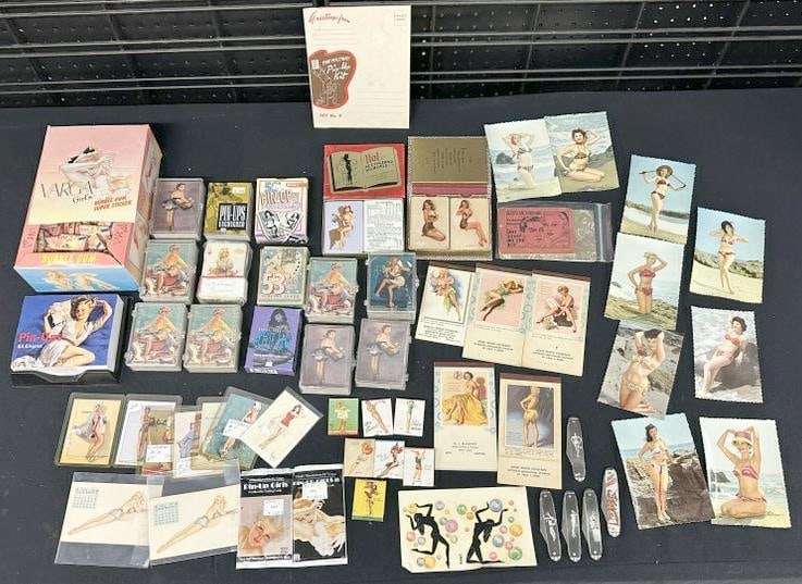 Pin Up Girl Lot To Include Playing Cards ( Some Vintage, More ...