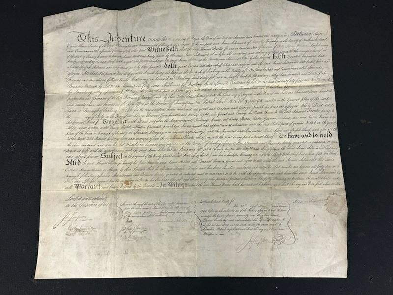 1799 Major General Thomas Proctor, Pennsylvania Indenture….. Auction