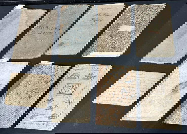 Grouping Of (6) Handwritten Cipher Books 1815 To 1850's….one Has ...