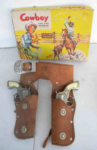 Vintage Cowboy Gun And Holster Set In Box Gene Autry