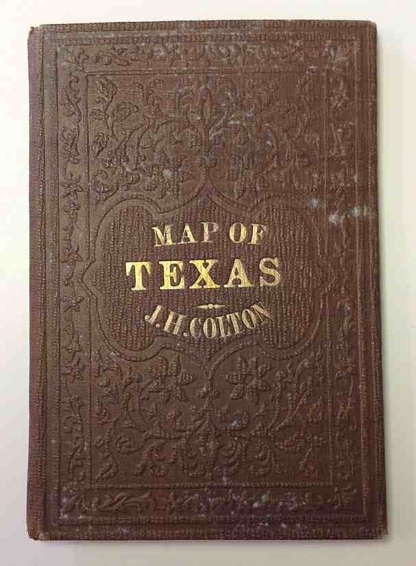 JH COLTON 1853 TEXAS FOLDING MAP