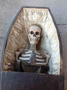 ODD FELLOW EARLY COFFIN WITH SKELETON, FROM CLOSED See Sold Price