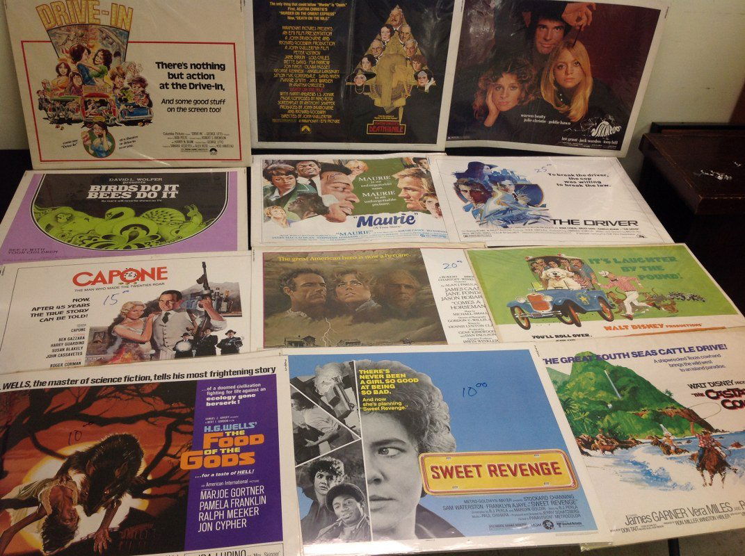 Lot Of 34 1970's Half Sheet Movie Posters, Including