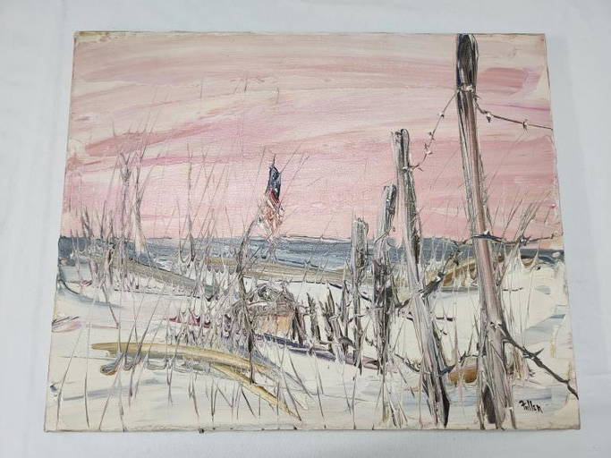 Ted Fuller Beach Grass Oil On Canvas Painting