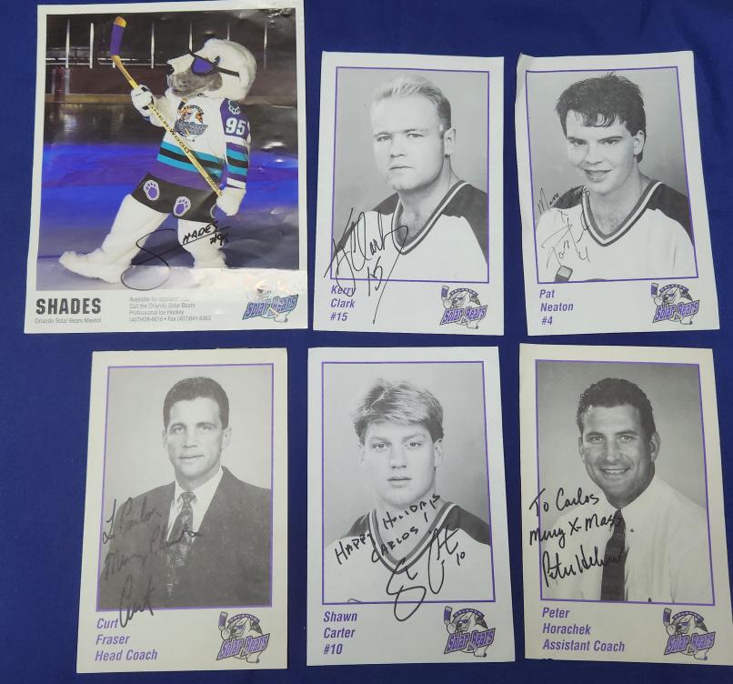 Orlando Solar Bears Ihl Hockey Autographed Photos