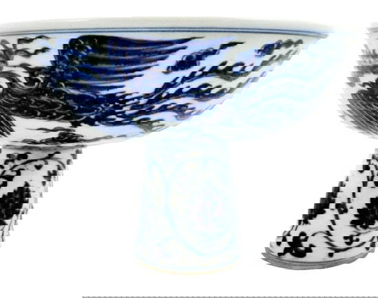 Chinese Blue & White Phoenix Platter Auction