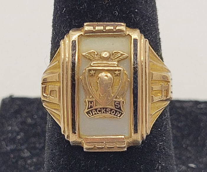 1941 10k Yellow Gold Jackson Hs Class Ring Auction