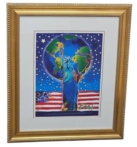 Peter Max Peace On Earth 2001 Mixed Media Litho