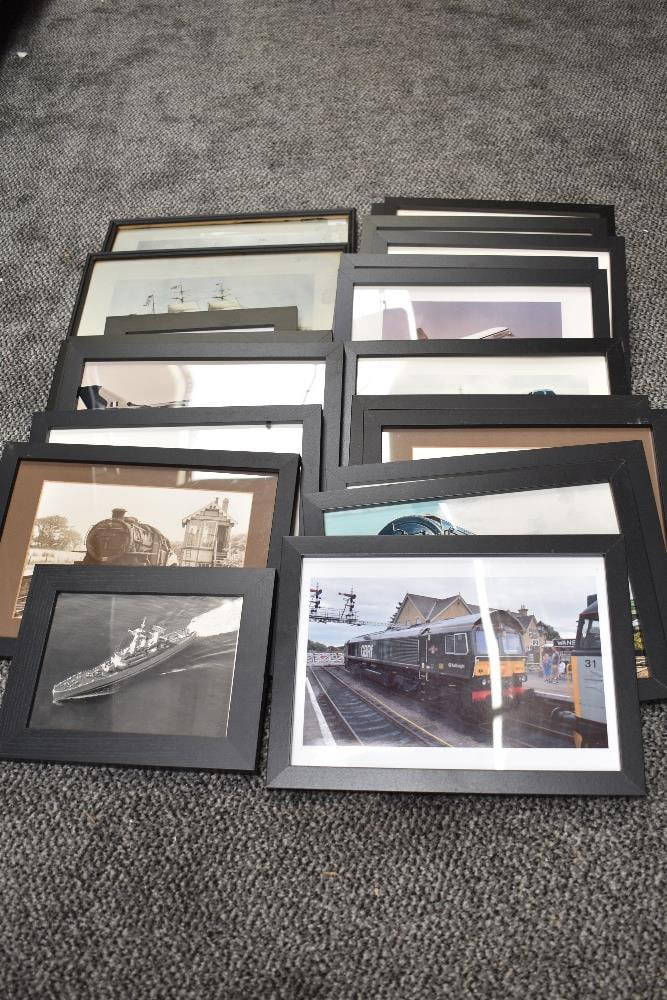 Twenty Framed Prints And Photographs, Aircraft And Ships Including ...