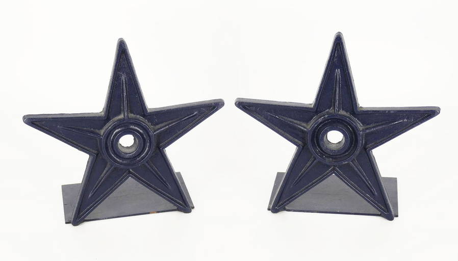 Industrial Cast Iron Star Bookends