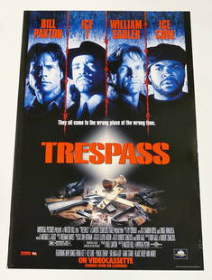 Original One Sheet Movie/video Poster Trespass (1992) Ice T, Ice Cube ...
