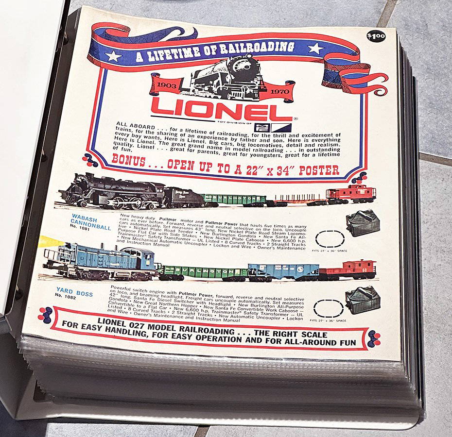 Original Lionel Train Catalogs (1970-1989) Auction