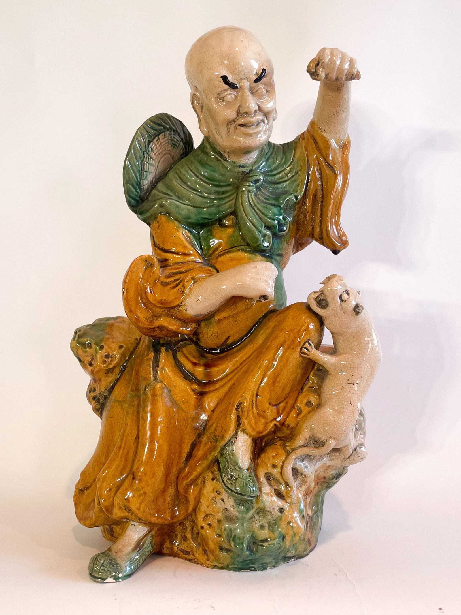 A Ming Dynasty Chinese Sancai Luohan Statue Auction