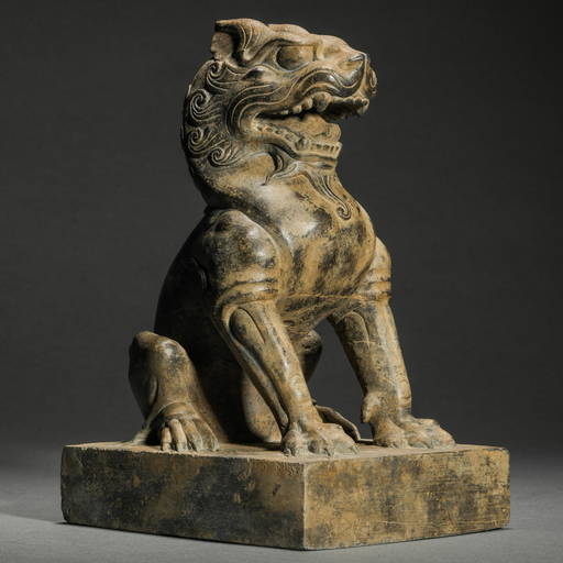 Before Ming Dynasty God Beast Desk Seat Town